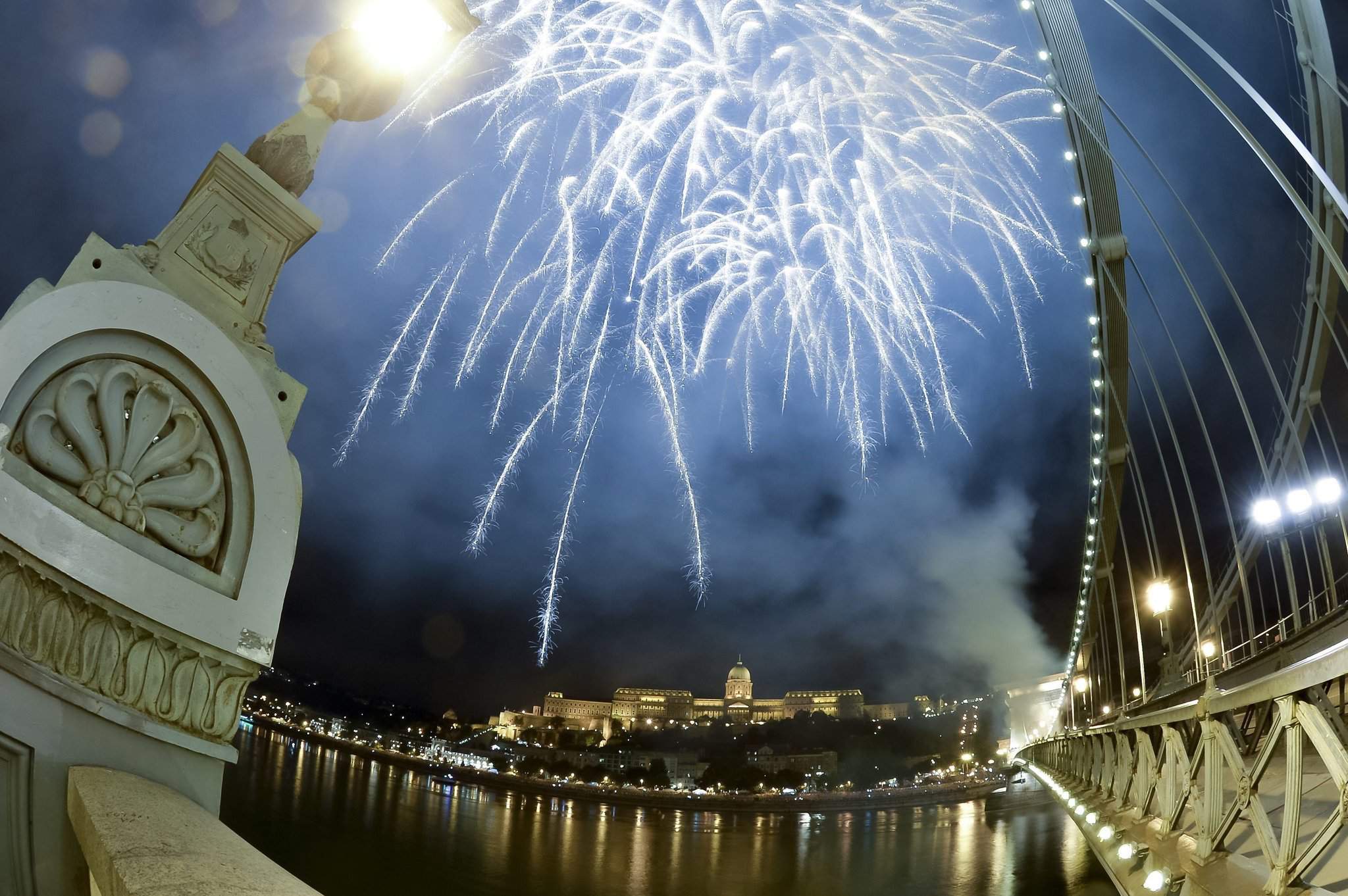 National holiday in Hungary - Amazing fireworks at the Danube banks ...