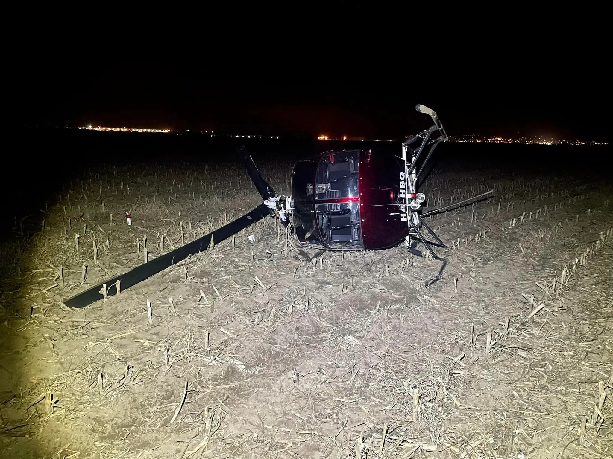 PHOTOS: Helicopter crashed near Hungary's main motorway leading to ...